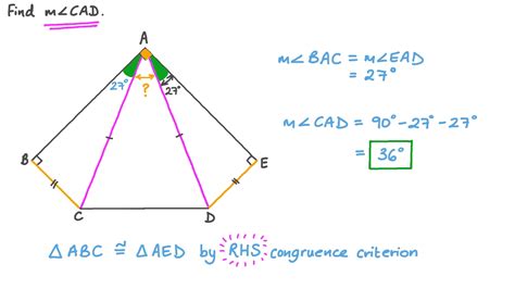 Question Video Finding The Measure Of An Angle In A Triangle Given The