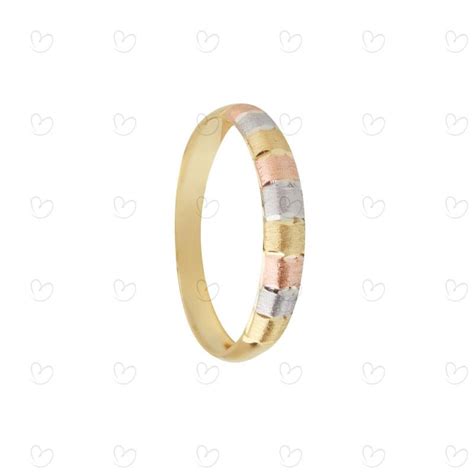 Anel Aparador Tricolor Diamantado em Ouro 18k 750 Elegância e Brilho