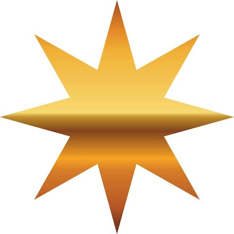 Estrella Dorada Con Fondo Transparente Vector Premium