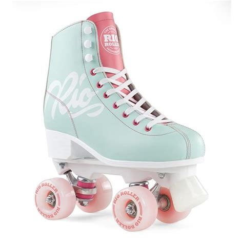 Rollers quad patins à roulettes Rio Roller Script Vert pastel rose