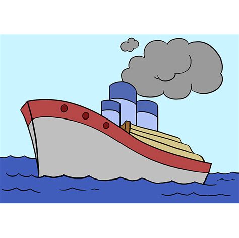 How To Draw A Ship Really Easy Drawing Tutorial