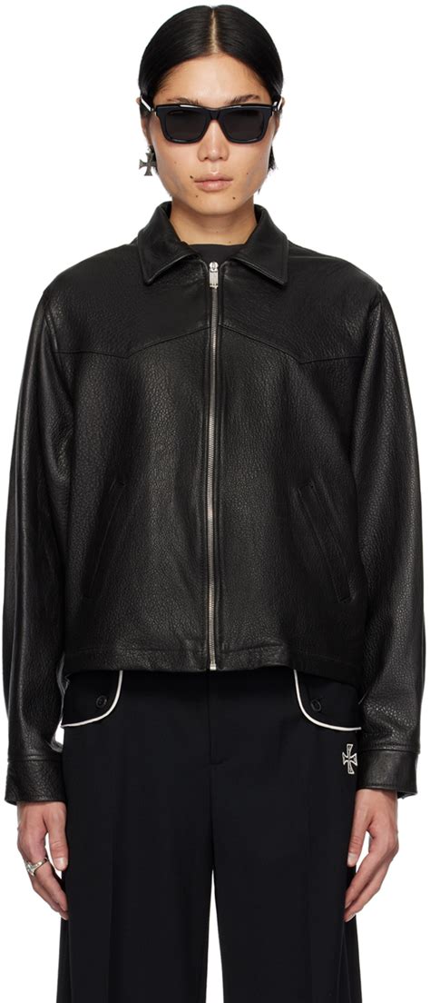 Enfants Riches D Prim S Black Signature Western Leather Jacket Enfants