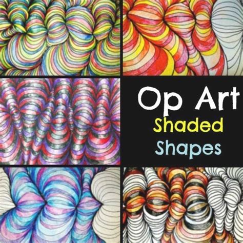 Students Learn About Op Art And Then Create A Picture Optical