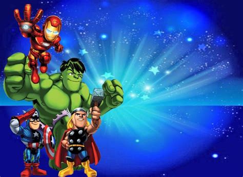 Imágenes y fondos de Avengers Imágenes para Peques Invitaciones