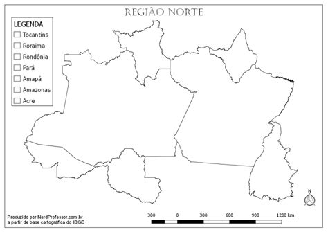 Mapa Região Nordeste para colorir Nerd Professor