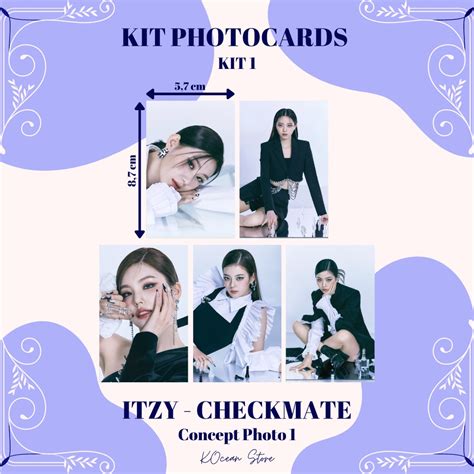 ITZY Kpop Kit Photocards Checkmate Shopee Brasil