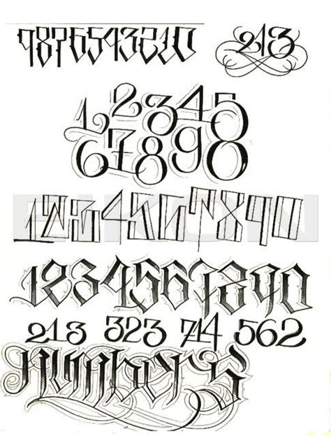 Resultado De Imagen Para Tattoo Numeros Tipos De Letras Graffiti
