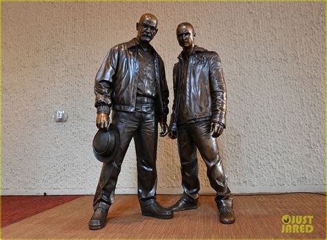 Breaking Bad Stars Bryan Cranston Aaron Paul More Attend Statue