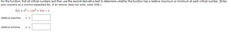 answered for the function find all critical… bartleby