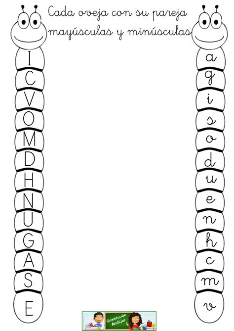 Letras mayúsculas y minúsculas Lectoescritura fichas Abecedario