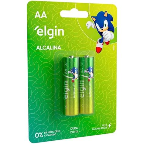 PILHAS ALCALINAS AA ELGIN BLISTER 2 UNIDADES BFTECH A Sua Loja