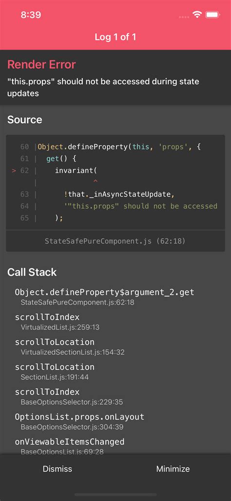 using setstate and this props in onlayout callback of sectionlist throws an error this props