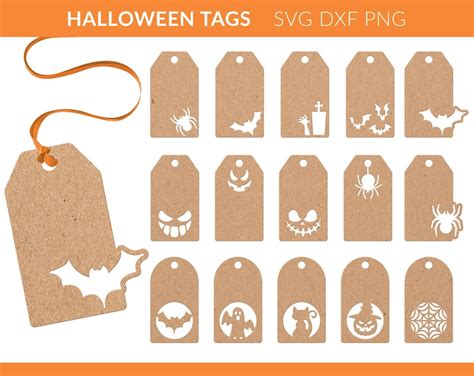 Halloween Tag Svg Halloween Name Tag Svg Halloween Gift Tags Etsy