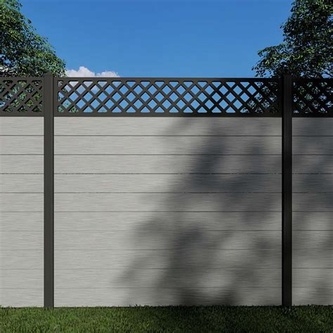 Composite Fence Panels With Classic Trellis Inc Aluminium Posts
