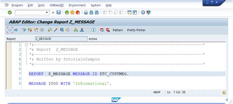 SAP ABAP Message Handling TutorialsCampus