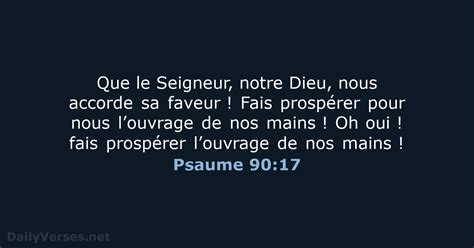 28 Octobre 2022 Verset Biblique Du Jour BDS Psaume 90 17