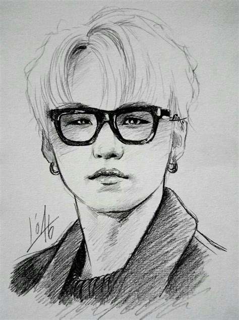 Pin By On Bts Fanart Suga Sketch Bts Drawings Drawings Bts