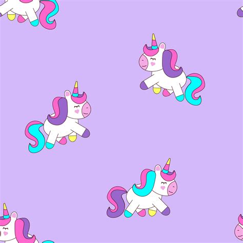 Unicorn Seamless Pattern Purple Background Vector Design 11000322