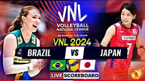 VNL LIVE JAPAN Vs BRAZIL Live Score Update Today Match VNL 2024 FIVB