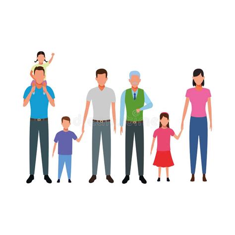 Personaje De Dibujos Animados Del Avatar De La Familia Ilustración del