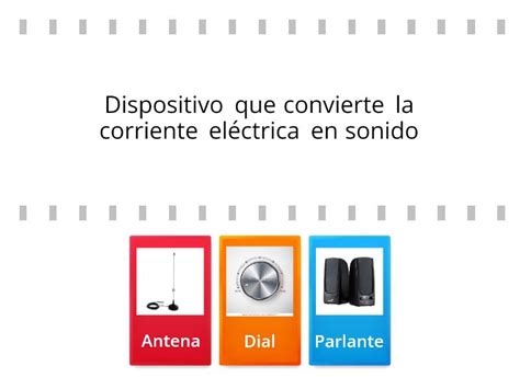 La Radio Y Sus Partes Find The Match
