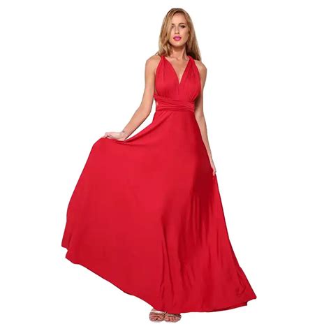 Buy Red Multiway Maxi Dress Cheap Online