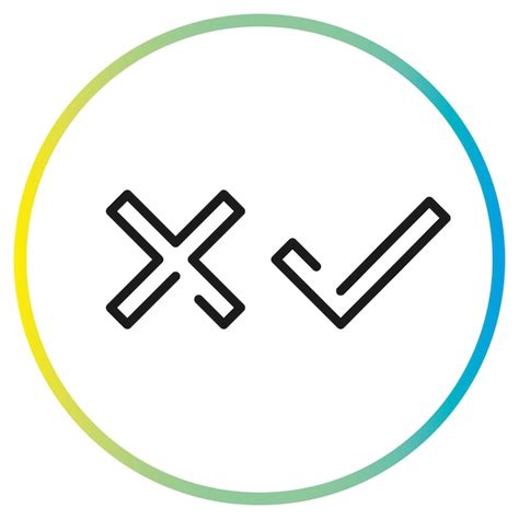 Premium Vector Check Mark And Cross Mark Vector Icon