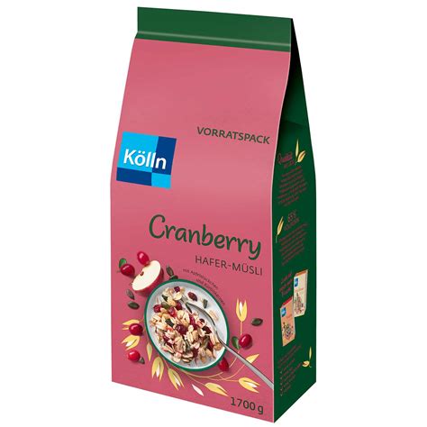 Kölln Hafer Müsli Cranberry 1 7kg Online kaufen im World of Sweets Shop