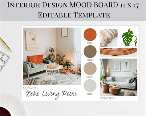 Interior Design Mood Board Template Google Docs Illustrator Word