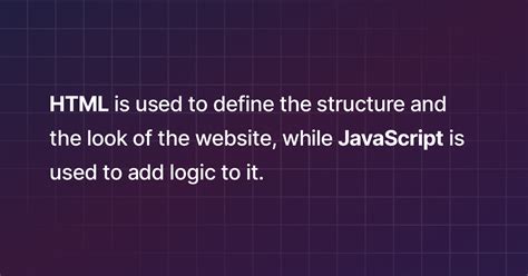 what is the difference between html and javascript