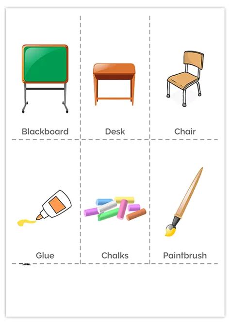 Matières scolaires en anglais calendrier su