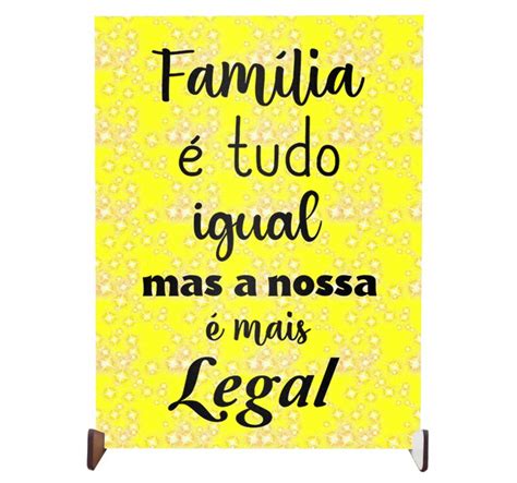 plaquinha decorativa família é tudo igual Elo7