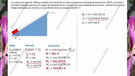 FISICA1 Trabajo Plano Inclinado YouTube
