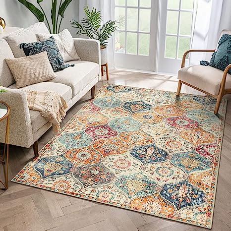 Amazon Lahome Moroccan Trellis Area Rug 3x5 Washable Bedroom Rug