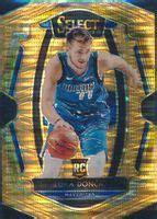 Luka Doncic Select Premier Level Fotl Neon Orange Pulsar