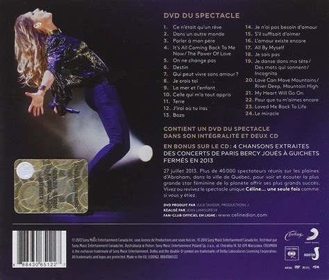 Расширенное издание Une Seule Fois Live 2013 Celine Dion купить в