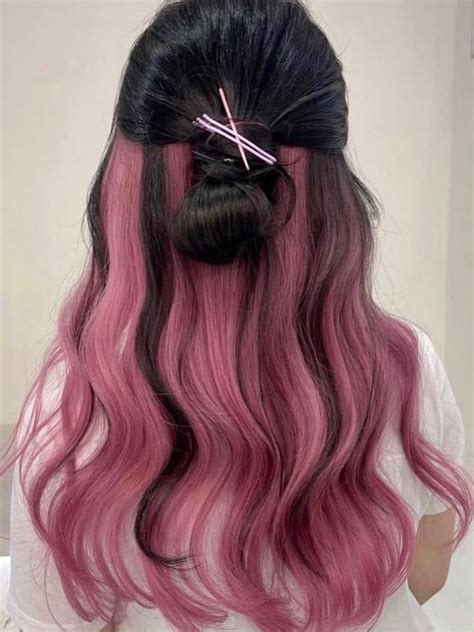 Korean Secret Two Tone Hair Color Ideas Hidden Hair Color