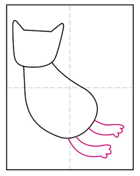 Easy How To Draw A Valentine Cat Tutorial And Coloring Page