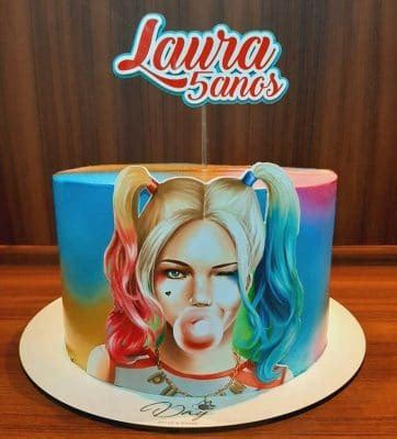 Bolo da Arlequina 79 fotos e dicas para uma decoração de aniversário