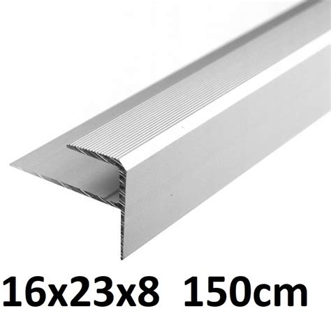 Listwa Schodowa Aluminiowa 16x23x8 SREBRNY 150cm 13622878735 Allegro Pl