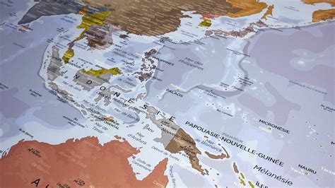 Mappemonde Aluminium Dibond Carte Du Monde M Tallique Achat