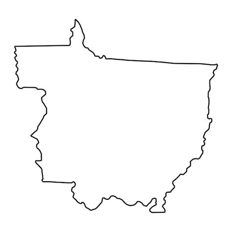 Mato grosso mapa estado de brasil vector ilustración Vector Premium