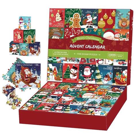 Calendrier de l Avent 2023 Puzzle de Noël Le Père Noël prépare des