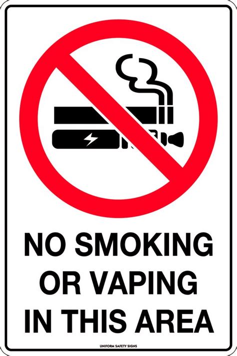 No Smoking Or Vaping In This Area Prohibition USS