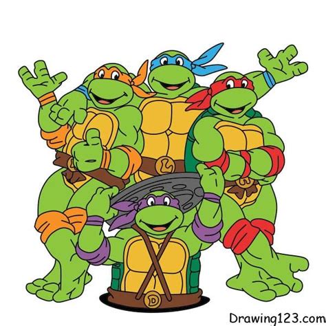 How To Draw A Ninja Turtle Step By Step