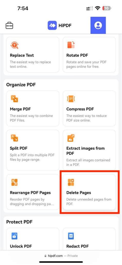Methode zum Löschen von Seiten in einem PDF auf iPhone und iPad