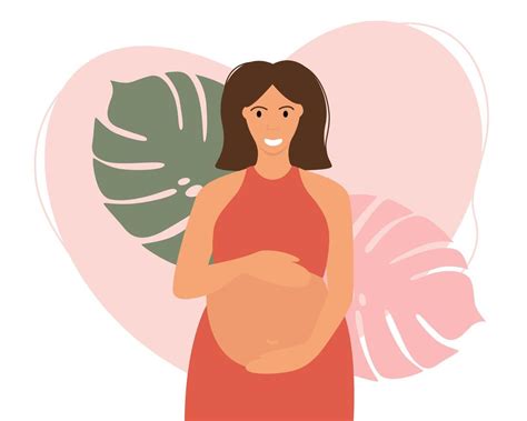 una mujer embarazada abraza su gran barriga desnuda con su bebé linda