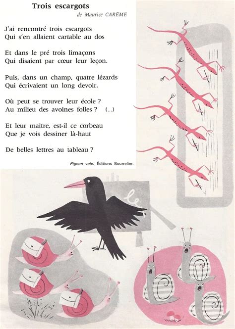 Poesie 3 Escargots Maurice Careme
