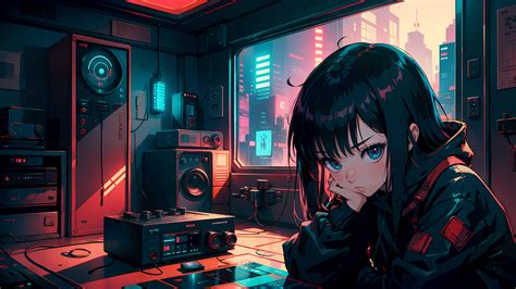 Anime Girl Lofi Vibes Hd Wallpaper