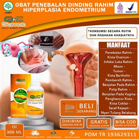 Jual Obat Penebalan Dinding Rahim Kista Miom Benjolan Di Miss V Polip
